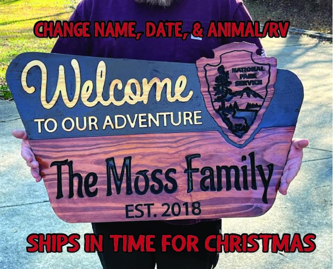 National Park Sign, NPS SIGN, Wedding Sign, Camp Wedding, Hiker Gift ...