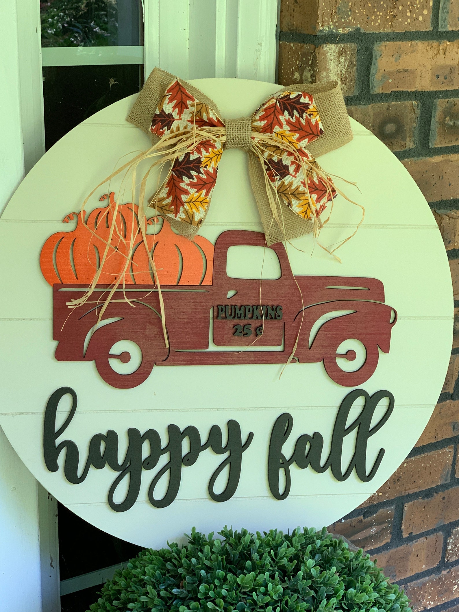 Fall Door Sign Pumpkin Sign Old Truck Sign Happy Fall - Etsy