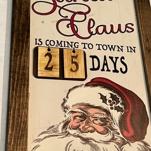 Christmas Countdown, Santa Countdown, Advent Calendar, Holiday ...