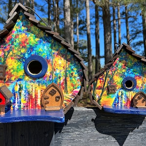 BIRDHOUSE, Funky Birdhouse, Crooked Birdhouse, Unique Birdhouse, Large ...