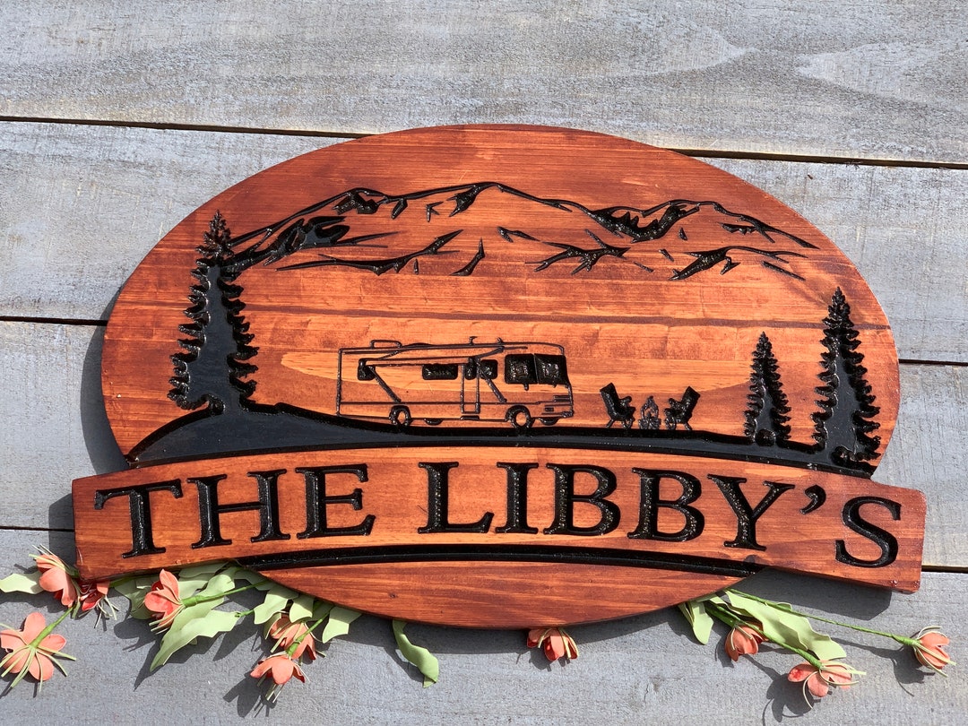 RV Sign / Camper Sign/ Personalized Camper Sign/ Campground Sign ...