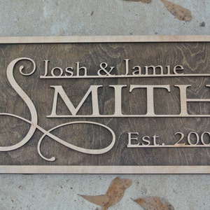 Personalized Wedding Gift, Name Sign, Family Name Sign, Personalized ...