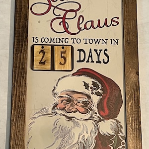 Christmas Countdown, Santa Countdown, Advent Calendar, Holiday ...