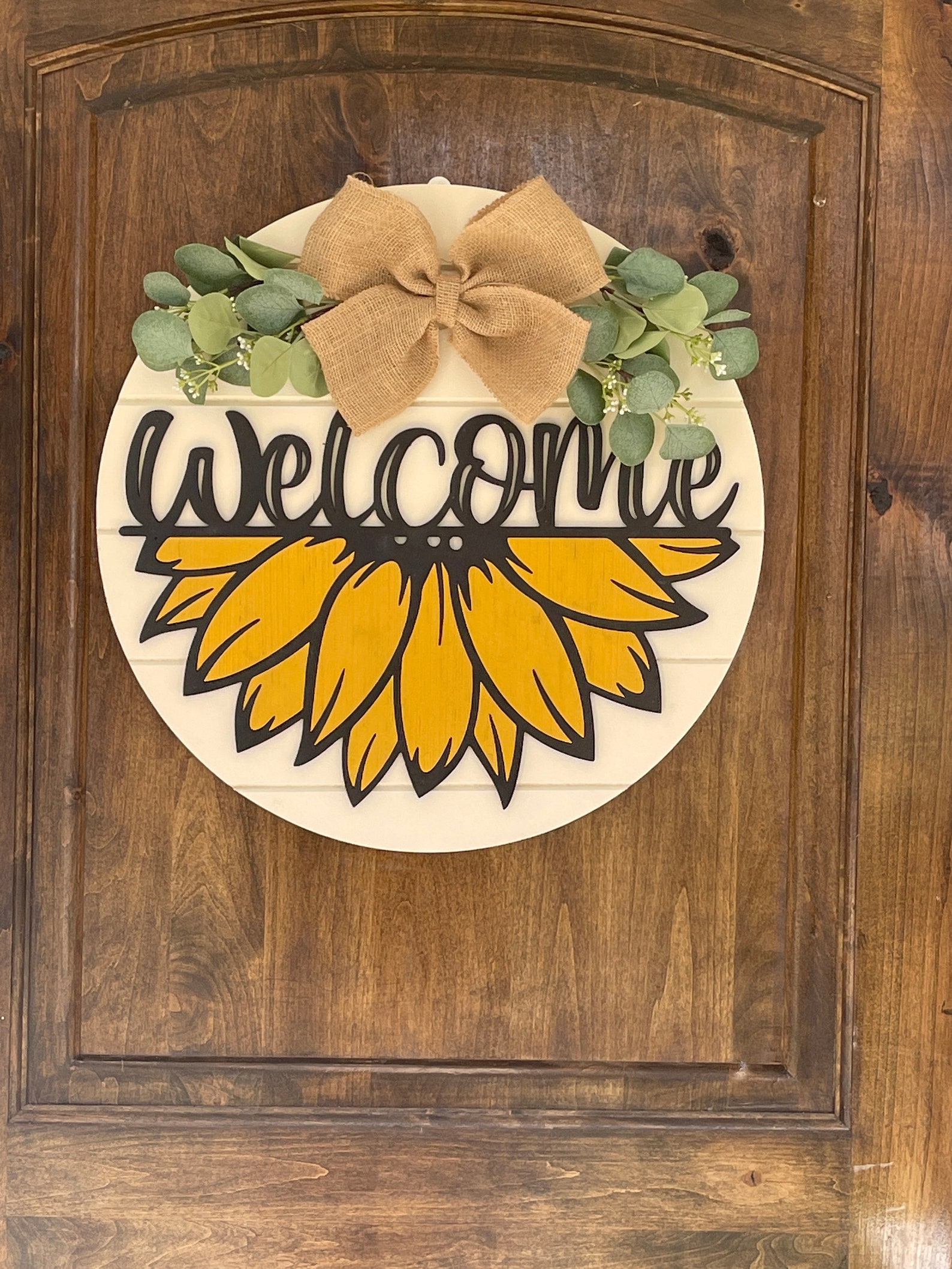 Sunflower Welcome Sign Sunflower Sign Sunflower Decor - Etsy
