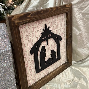 Nativity Sign | Manger Sign | Christmas Sign Decor | Christmas Sign ...