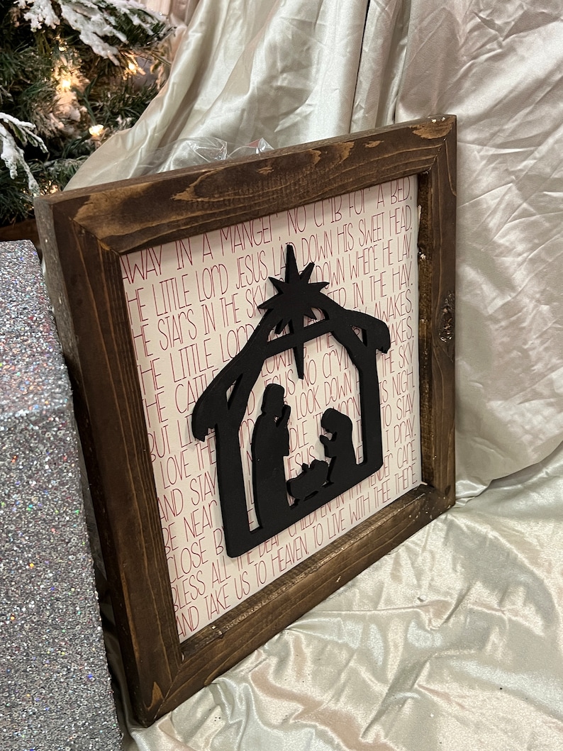 Nativity Sign Manger Sign Christmas Sign Decor Christmas - Etsy