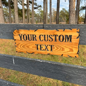 Personalized Engraved Wooden Sign | Custom Outdoor Decor - Etsy