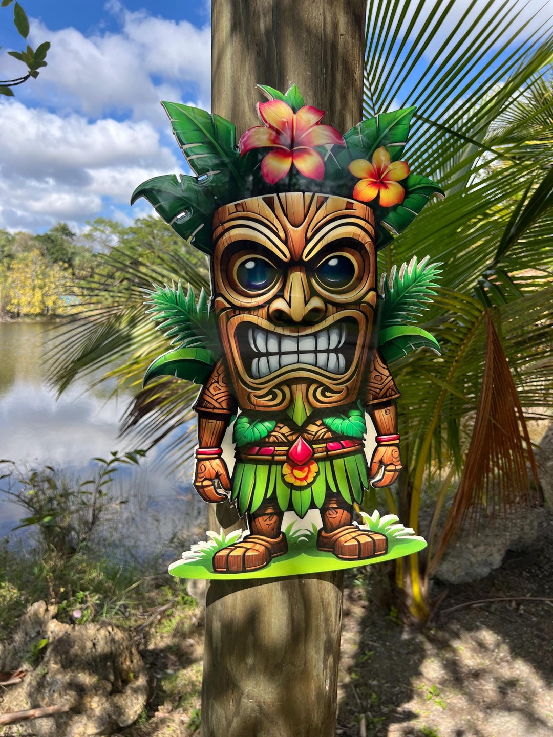 TIKI Wall Hanging, Epoxy Tiki, Tropical Wall Decor, Tiki, Tropical ...