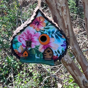 BIRDHOUSE, Funky Birdhouse, Crooked Birdhouse, Unique Birdhouse, Large ...