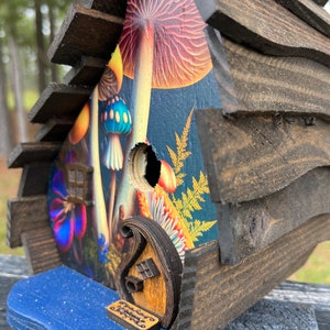 BIRDHOUSE, Funky Birdhouse, Mushroom Birdhouse, Unique Birdhouse, Large ...