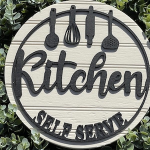 Kitchen Sign, Self Serve Kitchen Sign, Funny Kitchen Sign, Kitchen ...