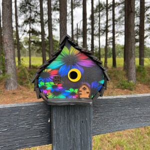 BIRDHOUSE, Flower Birdhouse, Funky Birdhouse, Crooked Birdhouse, Unique ...