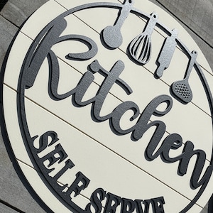Kitchen Sign, Self Serve Kitchen Sign, Funny Kitchen Sign, Kitchen ...