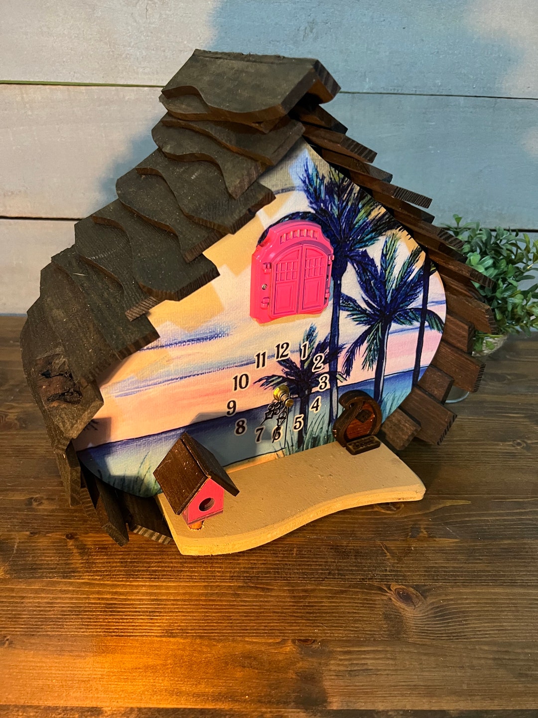 Cuckoo Clock, Unique Cuckoo Clock, Beach Decor, Clock, Unique Shaped ...