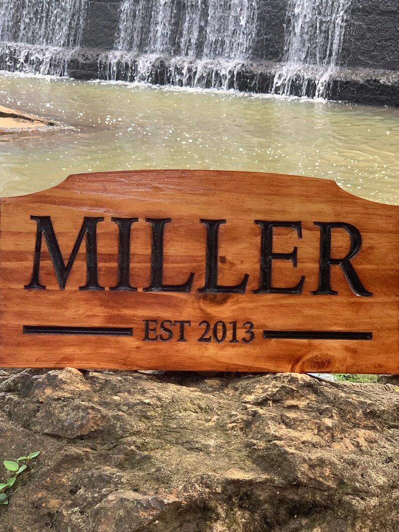 Engraved Personalized Sign/ Personalized Name Sign/ Last Name Sign ...