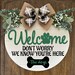 Front Door Decor Dog Sign Funny Dog Sign Front Door Hanger Front Door ...