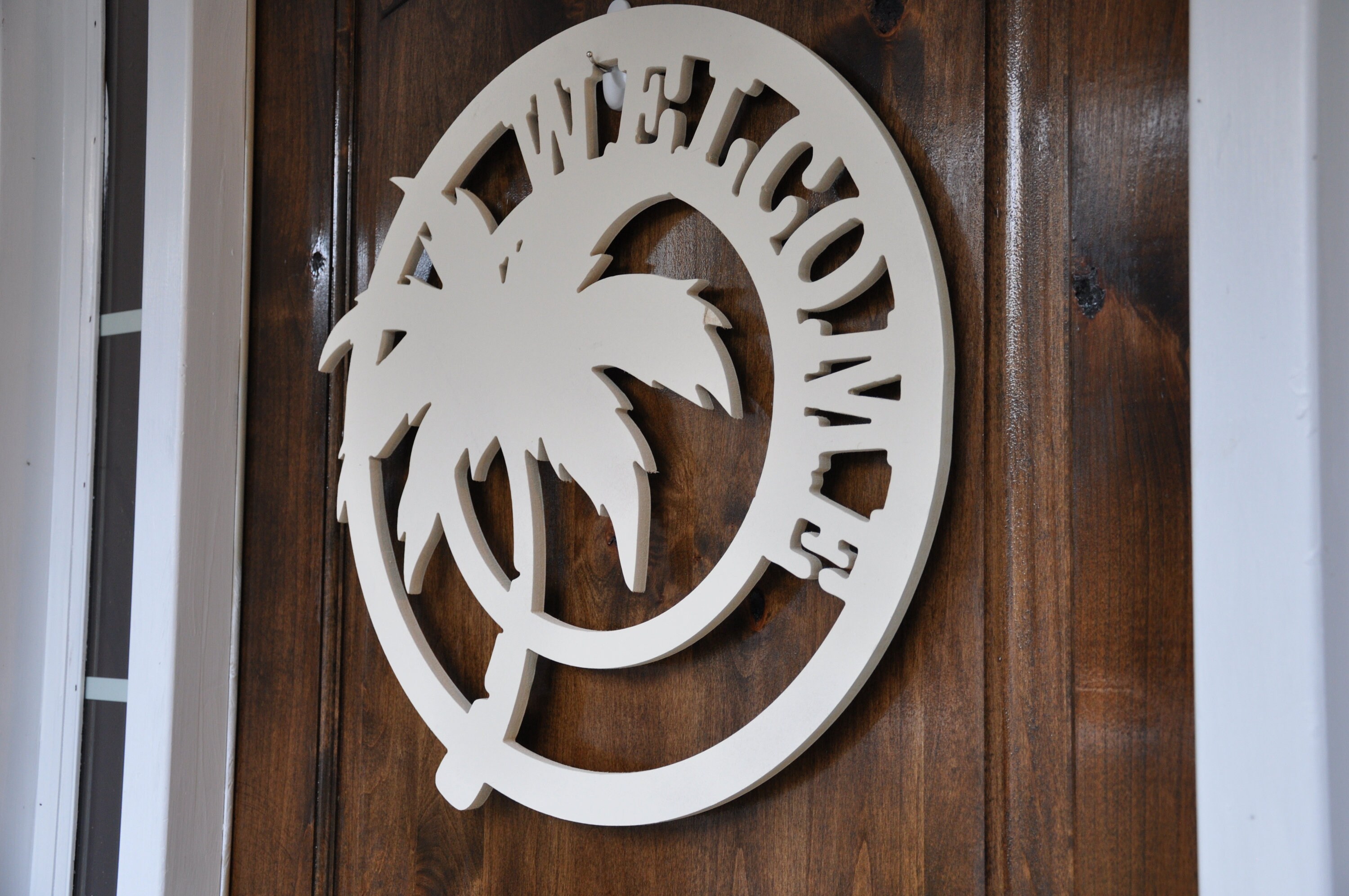 Palm Tree Welcome Sign Welcome Sign Beach Welcome Sign | Etsy