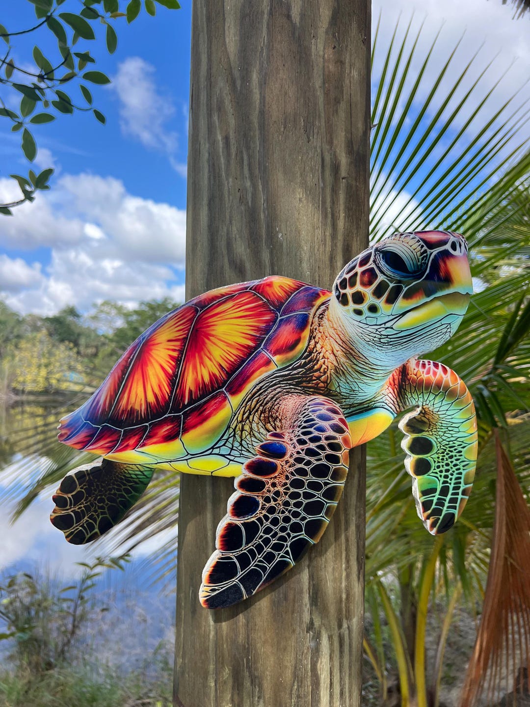 Sea Turtle Wall Hanging, Epoxy Sea Turtle, Coastal Wall Decor, Sea ...