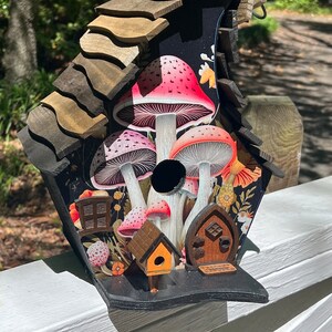 BIRDHOUSE, Funky Birdhouse, Mushroom Birdhouse, Unique Birdhouse, Large ...