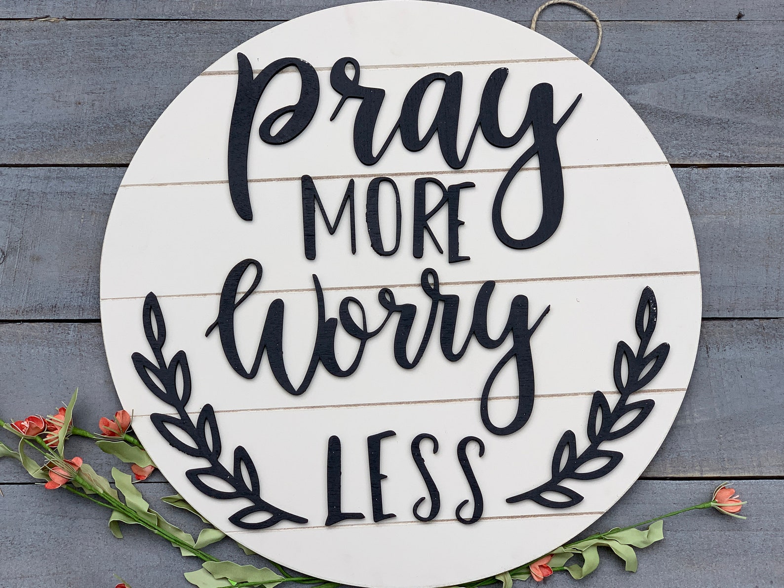 Pray More Worry Less DIY Sign Wood Sign Rustic Decor Pray | Etsy