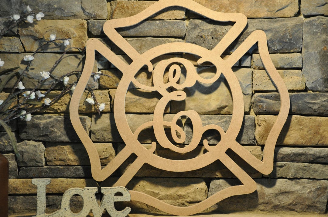 Maltese Cross Door Sign - Firefighter Sign - Maltese Letter Sign ...