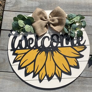 Sunflower Welcome Sign, Sunflower Sign, Sunflower Decor, Sunflower ...