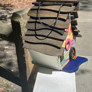 BIRDHOUSE, Funky Birdhouse, Sun Birdhouse, Unique Birdhouse, Large ...