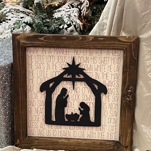 Nativity Sign | Manger Sign | Christmas Sign Decor | Christmas Sign ...
