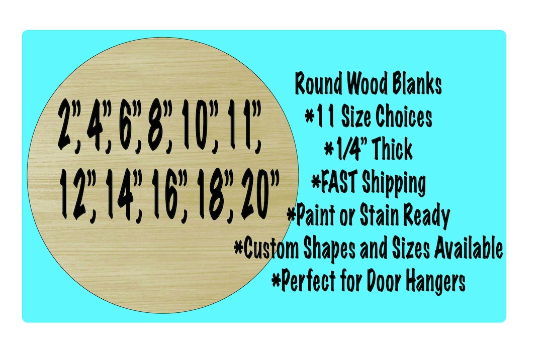 Wood Rounds / 1/4" | Pack of Circles | Round Wooden Blanks | Wood ...