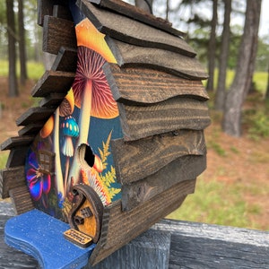 BIRDHOUSE, Funky Birdhouse, Mushroom Birdhouse, Unique Birdhouse, Large ...