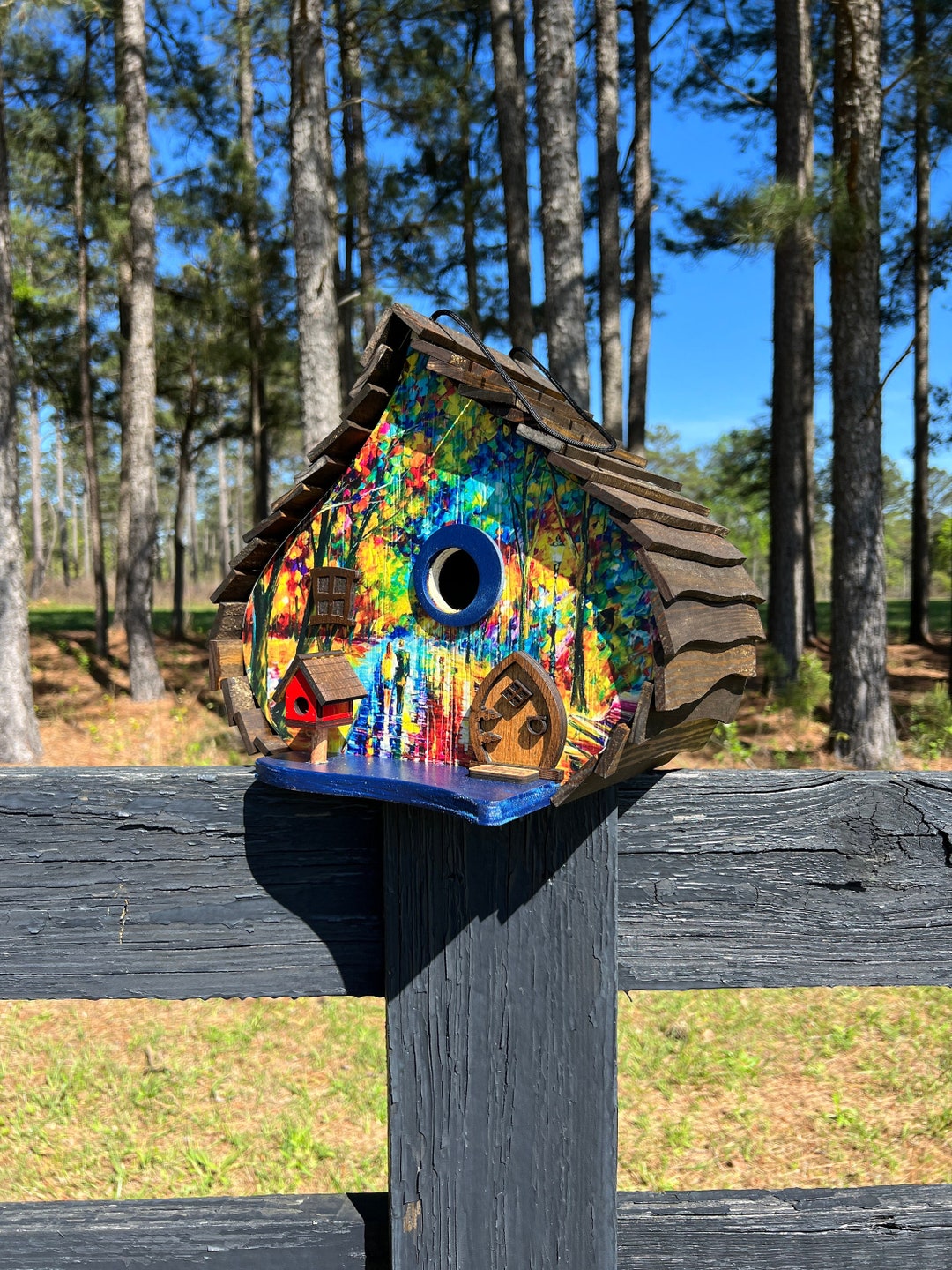 BIRDHOUSE, Funky Birdhouse, Crooked Birdhouse, Unique Birdhouse, Large ...