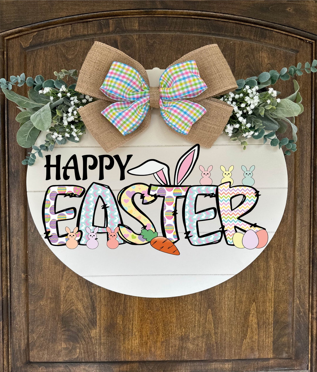 EASTER Sign | Easter Decor | Easter Door Sign | Front Door Hanger ...