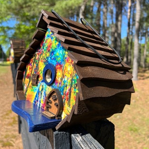 BIRDHOUSE, Funky Birdhouse, Crooked Birdhouse, Unique Birdhouse, Large ...