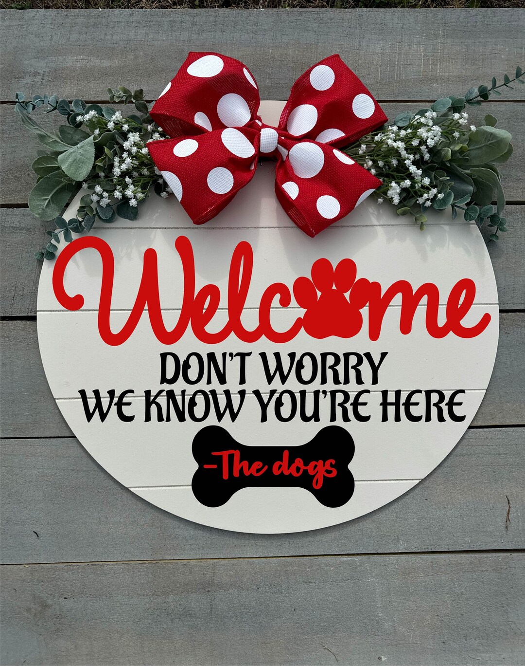 Front Door Decor | Dog Sign | Funny Dog Sign | Front Door Hanger ...