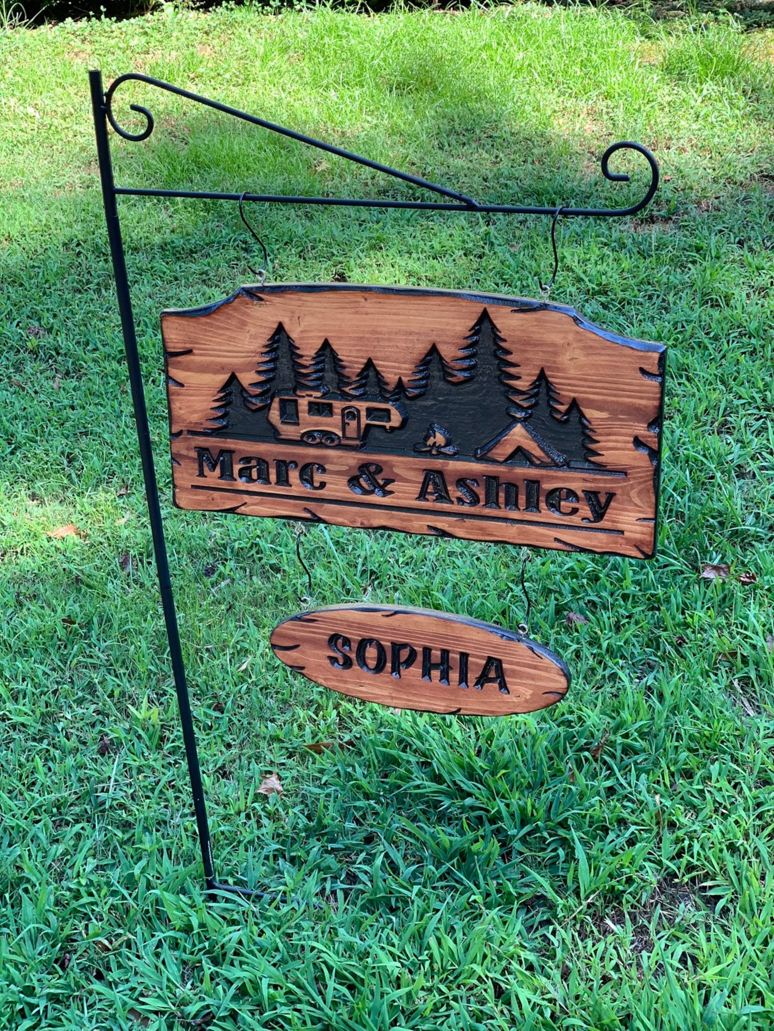 Engraved Camper Sign/ Personalized Camper Sign/ Camper Sign/ Campground ...