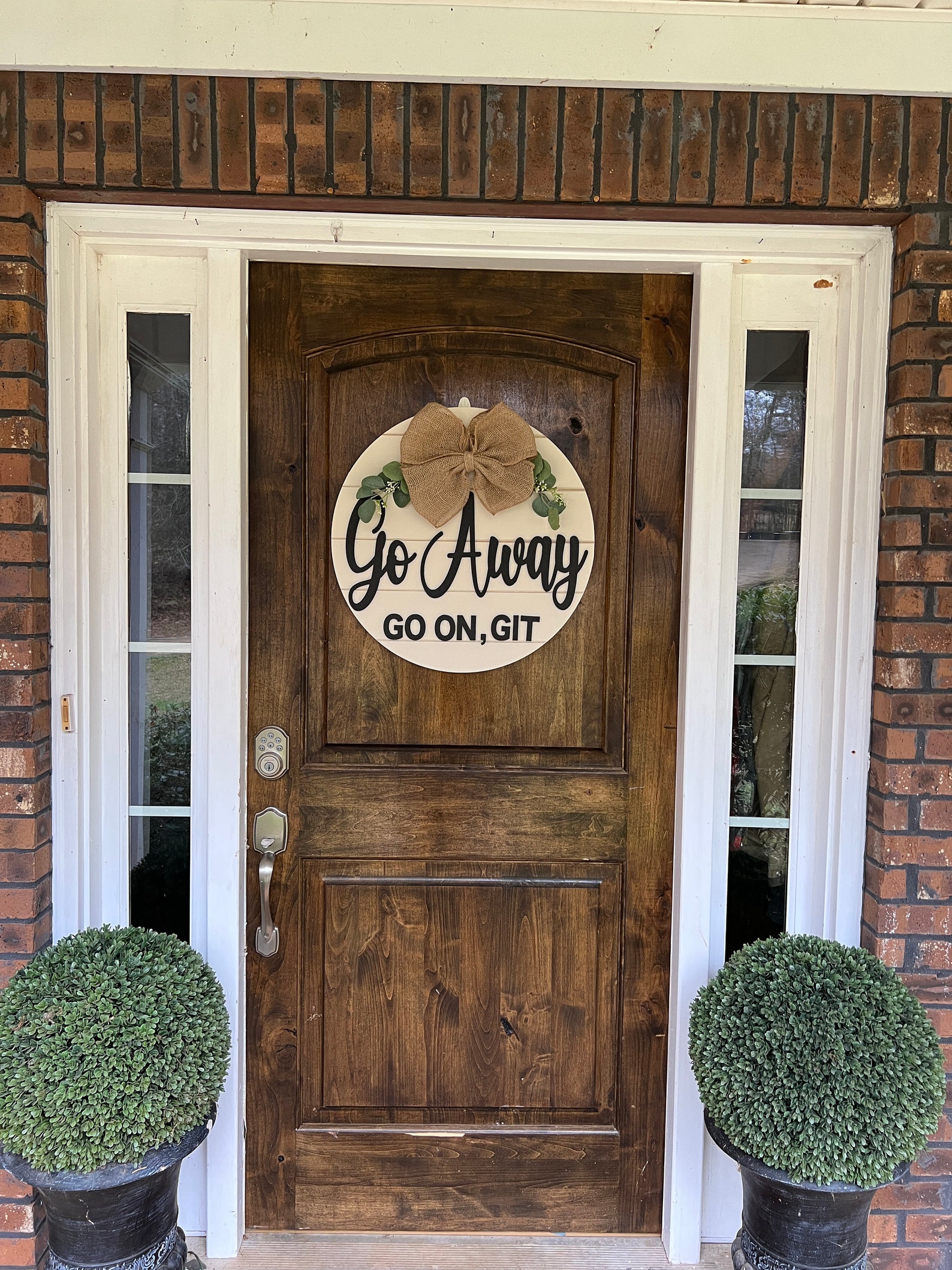 Funny Door Sign, Go Away Door Sign, Go Away, Go on Git Sign, Funny Door ...