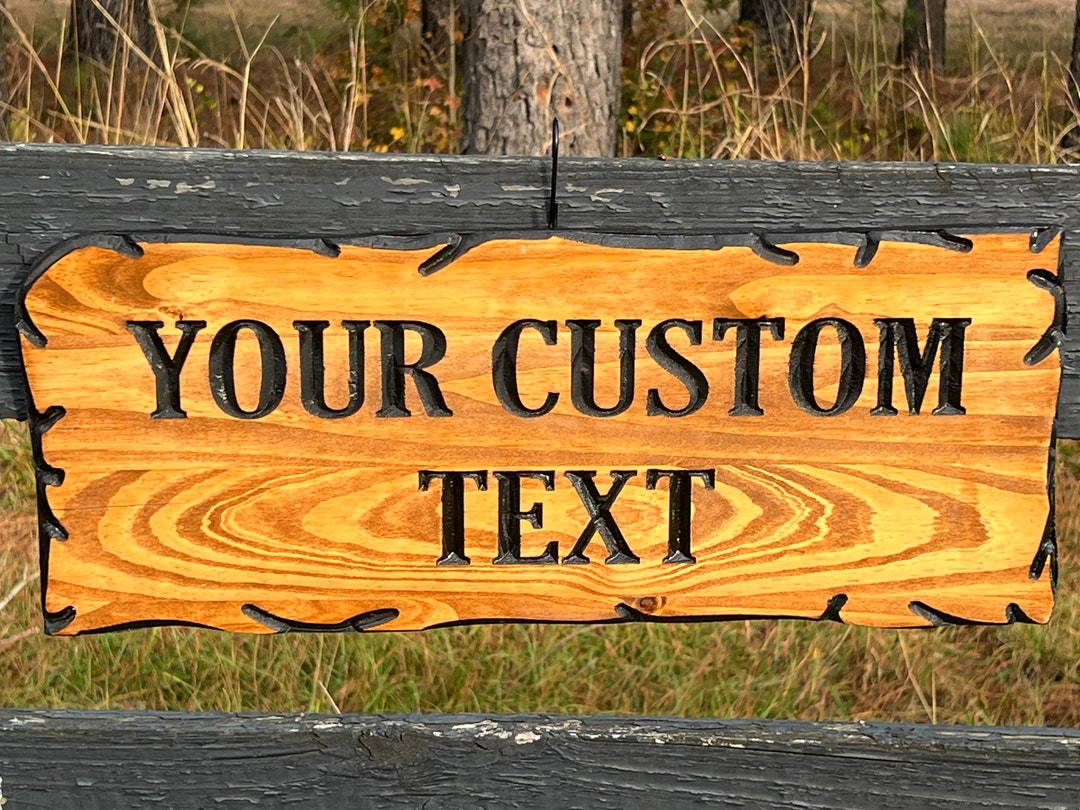 Personalized Engraved Wooden Sign | Custom Outdoor Decor - Etsy