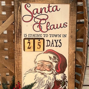 Christmas Countdown, Santa Countdown, Advent Calendar, Holiday ...