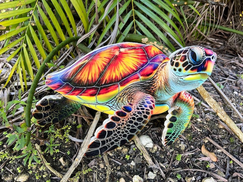 Sea Turtle Wall Hanging, Epoxy Sea Turtle, Coastal Wall Decor, Sea ...