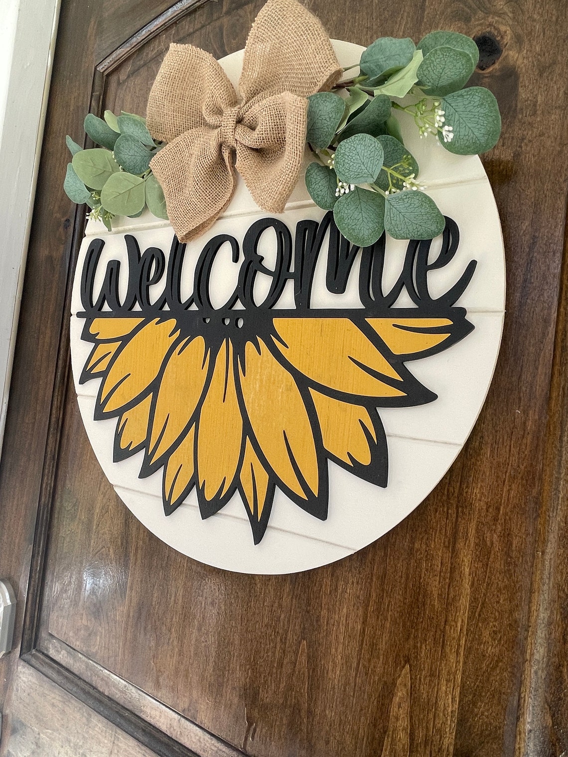 Sunflower Welcome Sign Sunflower Sign Sunflower Decor - Etsy