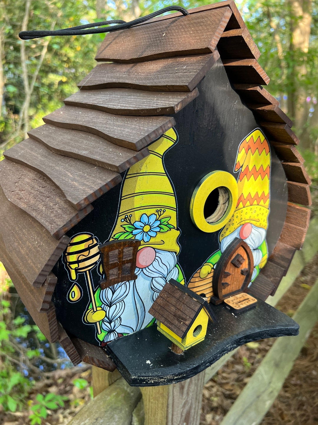 BIRDHOUSE, Gnome Birdhouse, Crooked Birdhouse, Unique Birdhouse, Large ...