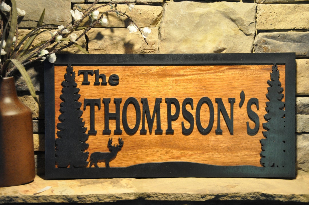 Personalized Deer Sign, Gifts for the Couple, Wood Wedding Sign, Deer ...