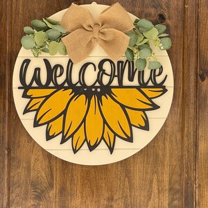 Sunflower Welcome Sign, Sunflower Sign, Sunflower Decor, Sunflower ...