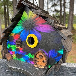 BIRDHOUSE, Flower Birdhouse, Funky Birdhouse, Crooked Birdhouse, Unique ...