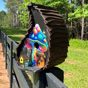 BIRDHOUSE, Funky Birdhouse, Mushroom Birdhouse, Unique Birdhouse, Large ...