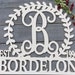 Leafy Border Last Name Monogram Metal Monogram Framed - Etsy