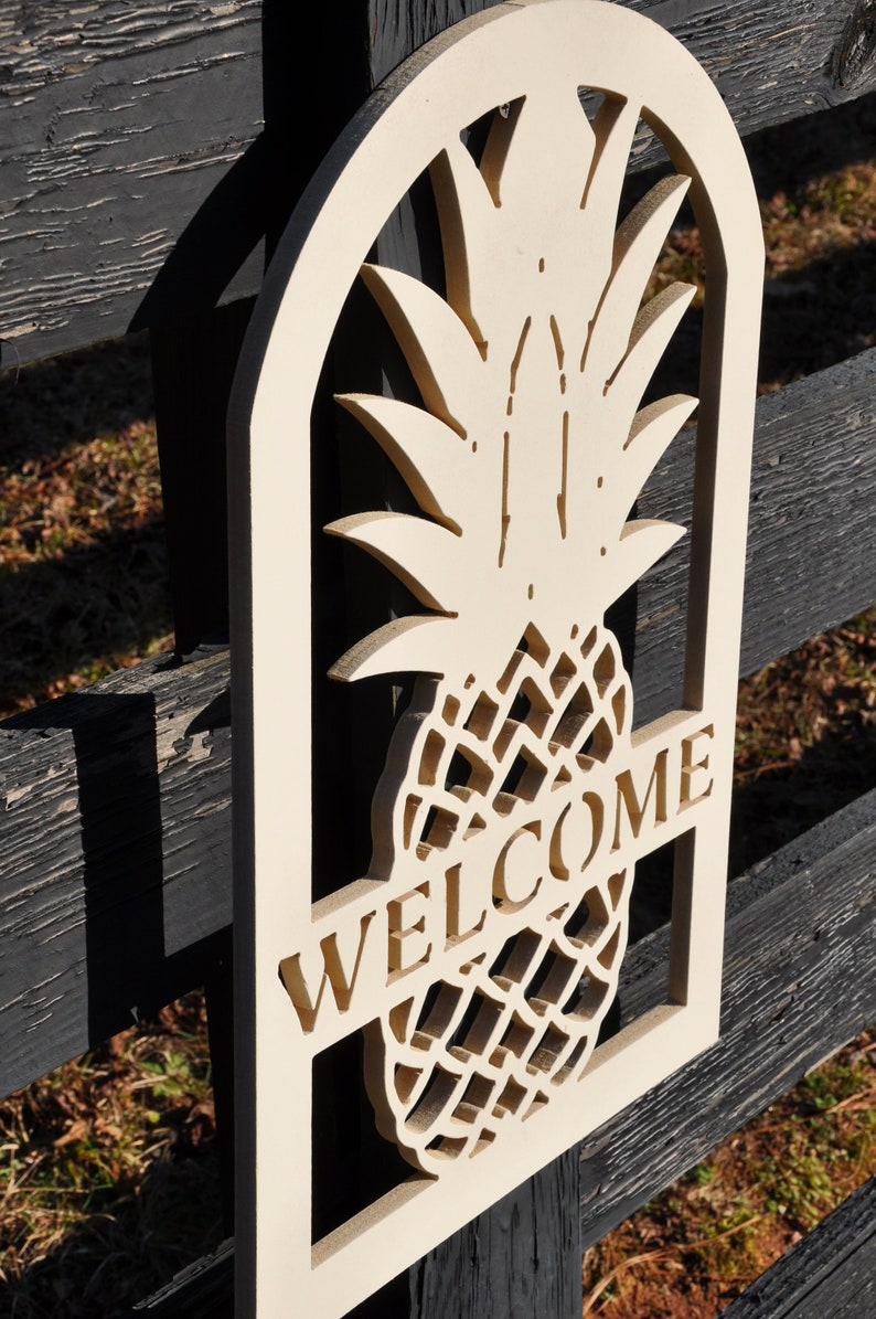 Pineapple Sign, Welcome Sign, Pineapple Welcome Sign, Beach Decor, Door ...