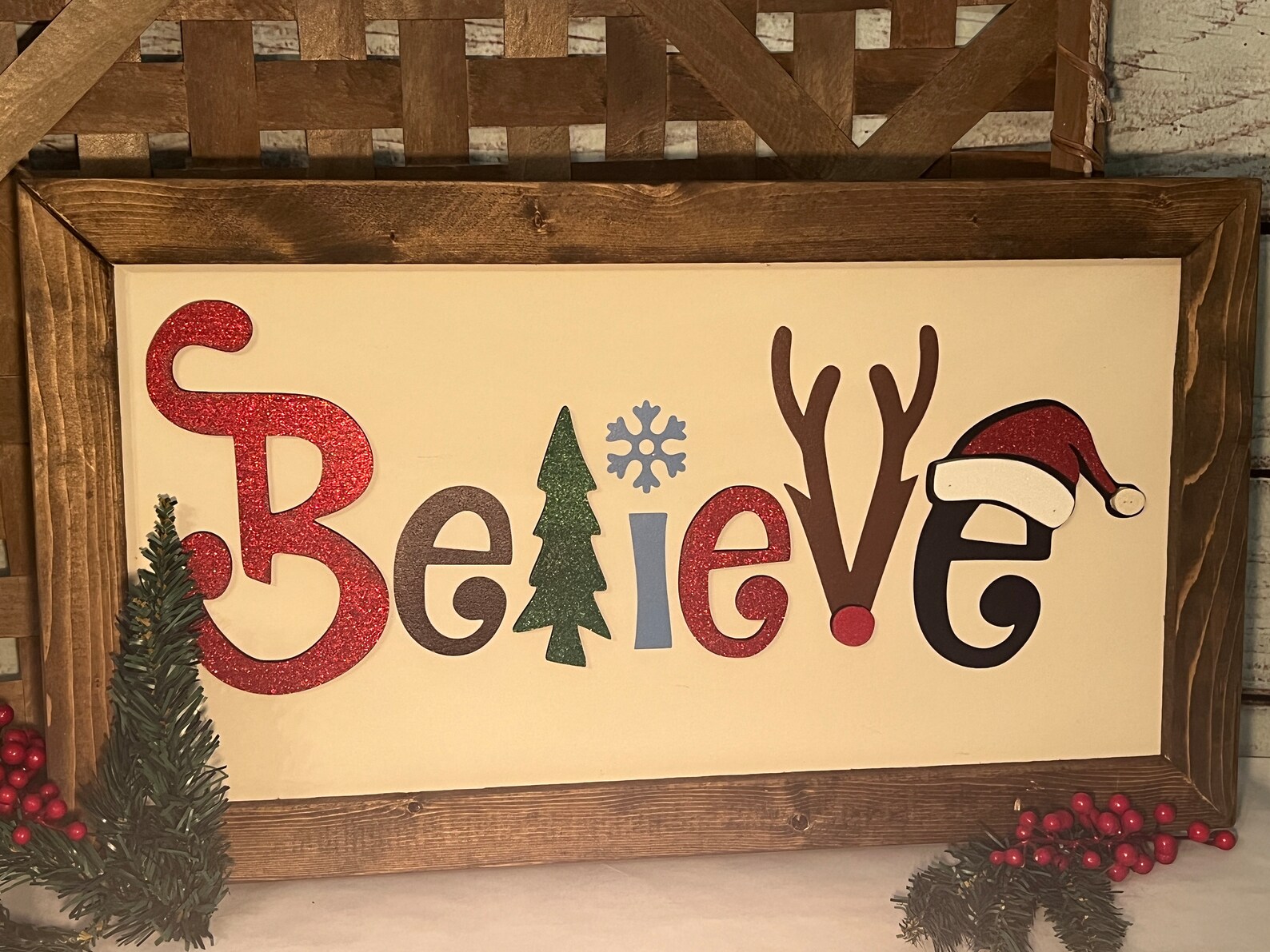 Believe Christmas Sign, Believe Sign, Christmas Decor, Holiday Believe ...