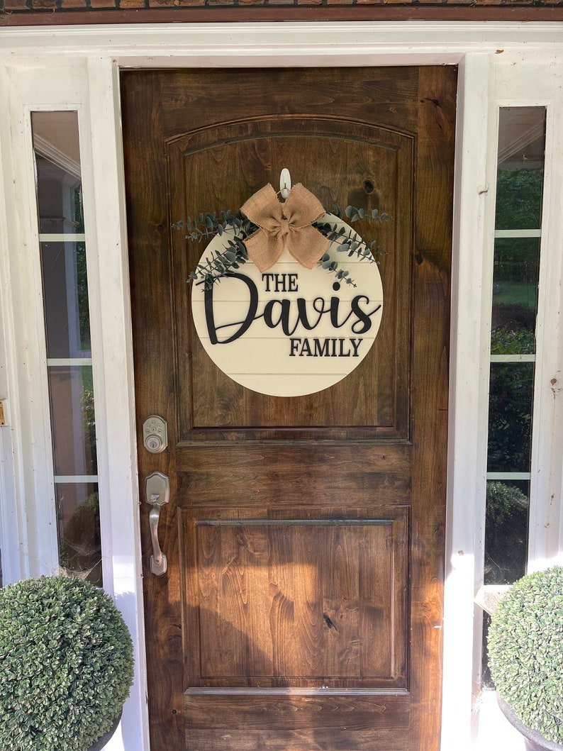 Last Name Sign Front Door Sign Family Name Sign Established - Etsy