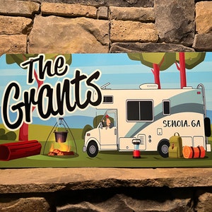 RV Sign, Camper Sign, Weatherproof Rv Sign, Campsite Flag, RV Flag ...
